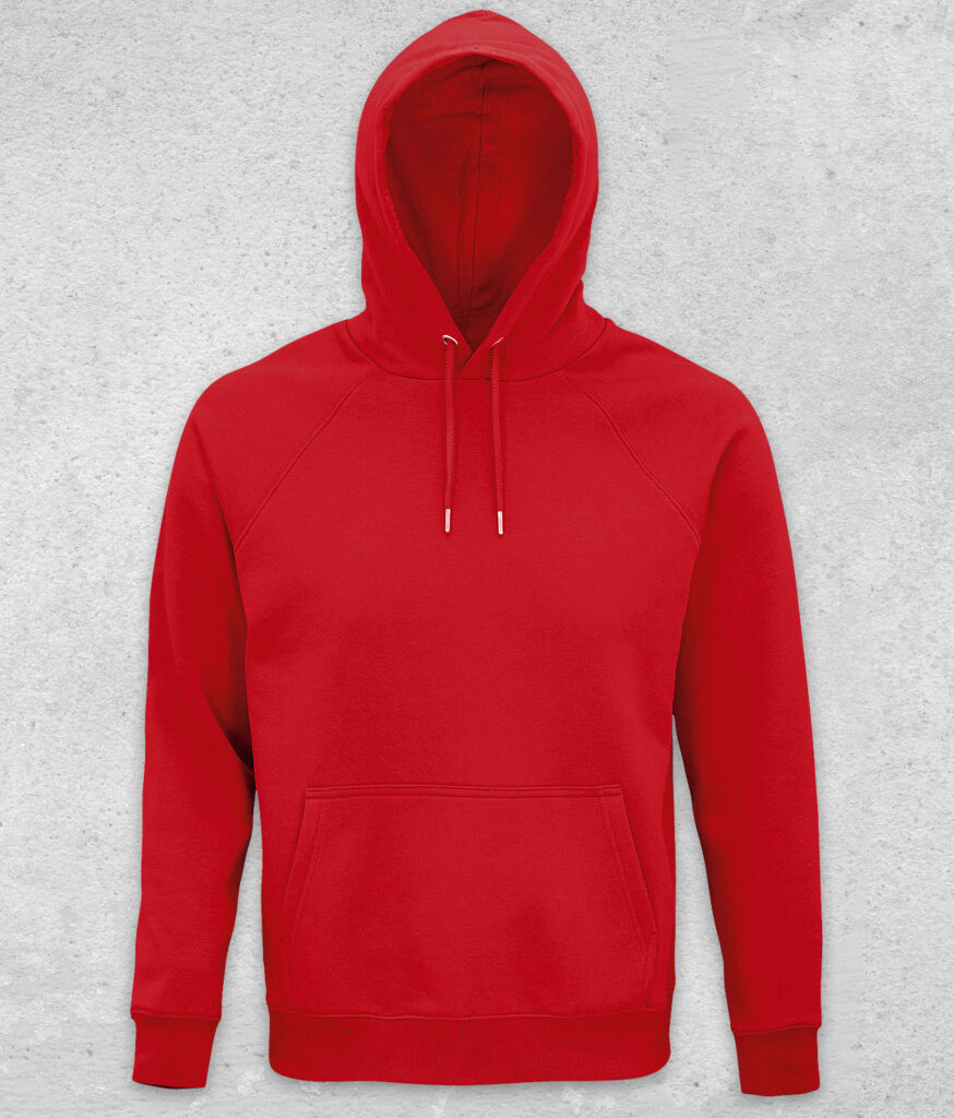 Basic øko hoodie med print - Bandmerch.dk